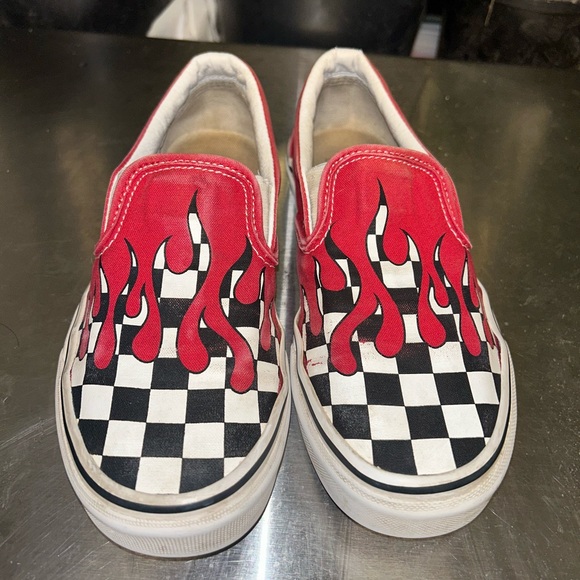 Vans | Shoes | Vans Classic Slip On Checkerboard Drip Mens Size 5 ...